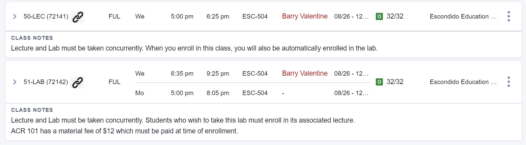 ACR Fall 2024 Courses – Air Conditioning, Heating and Refrigeration Program