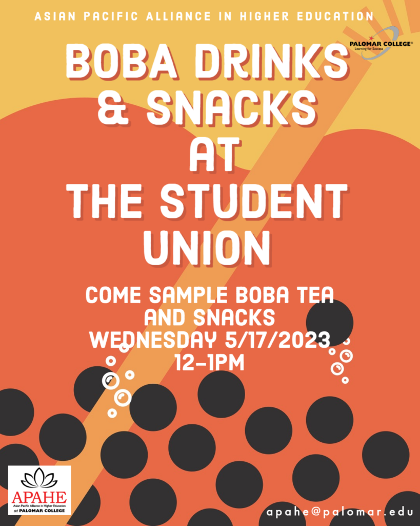 Asian American & Pacific Islander Heritage Month - Boba Drinks & Snacks ...
