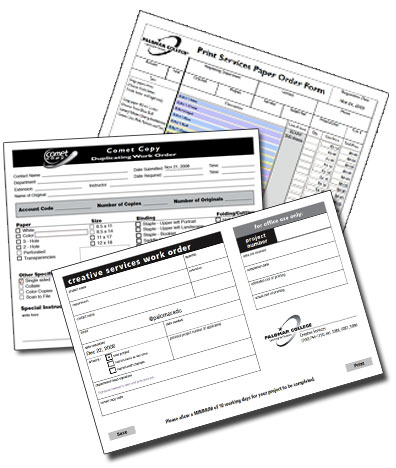 Print Services Forms - Duplication and Mail Services