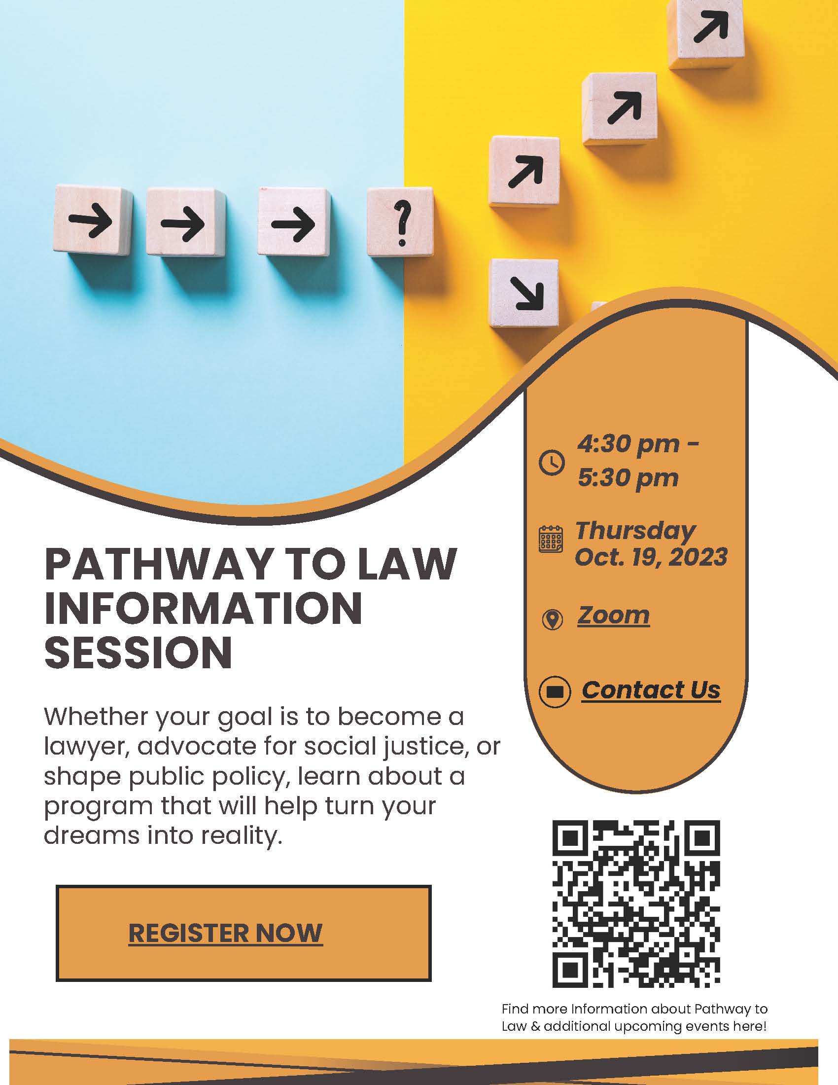 Pathway to Law Information session - Business Administration Department