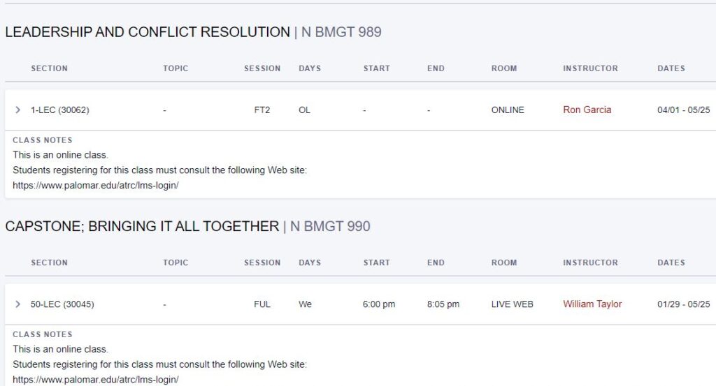 Project Management Program - Business Administration Department