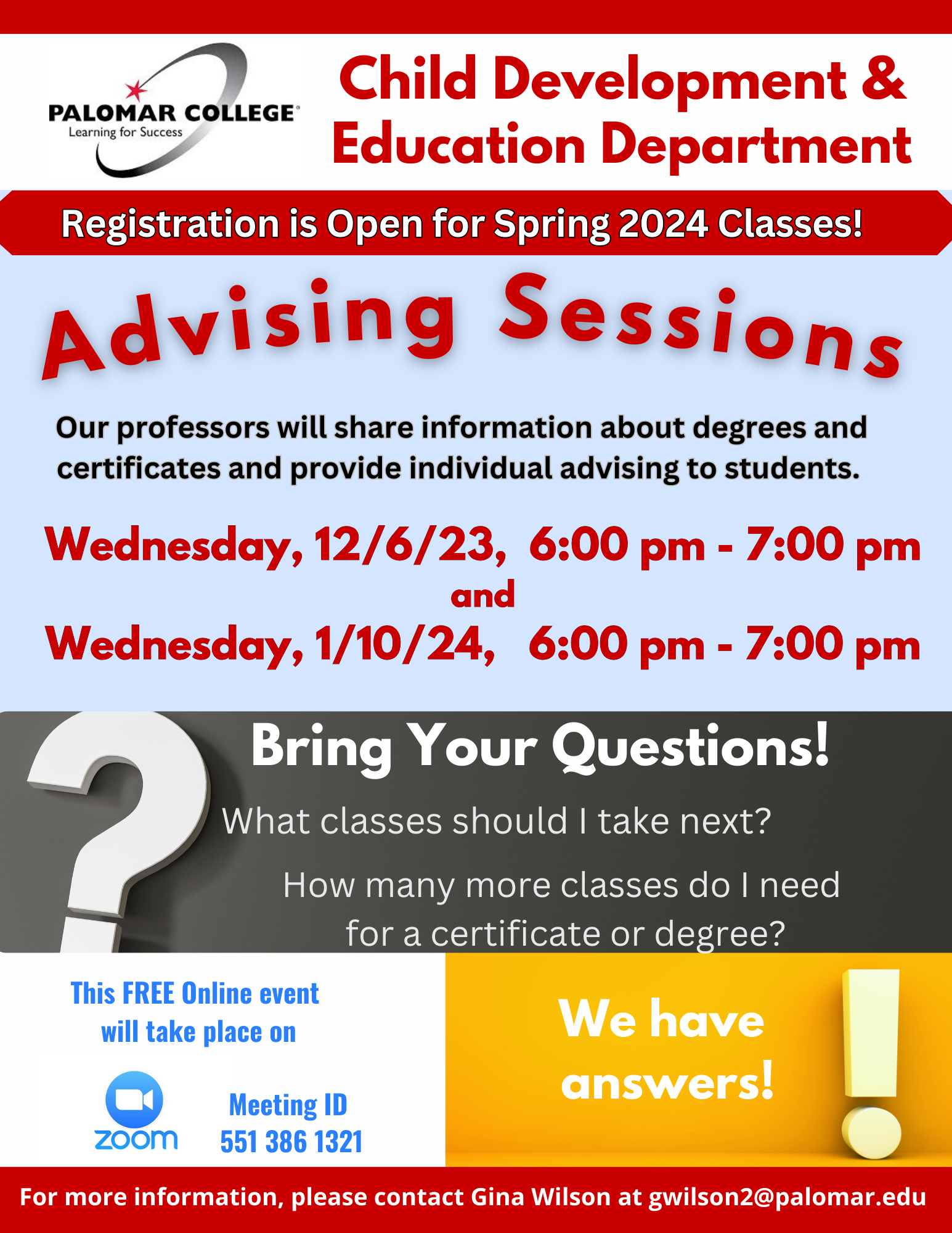 Child Development and Education Department