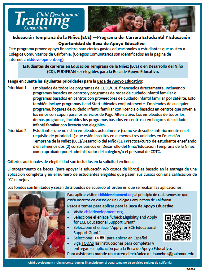 Announcements – Child Development & Education Department