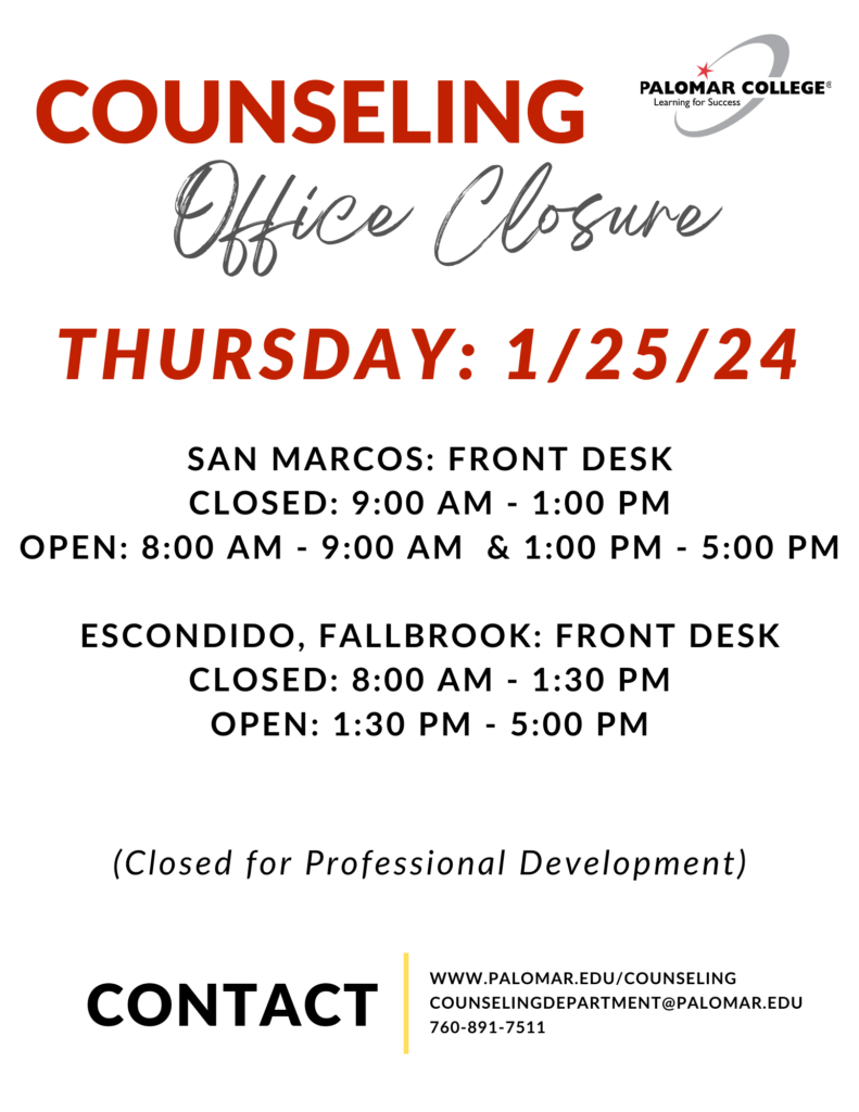 Counseling Department – Counseling Services Division