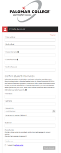 CampusLogic StudentForms Account – Palomar College Financial Aid Office