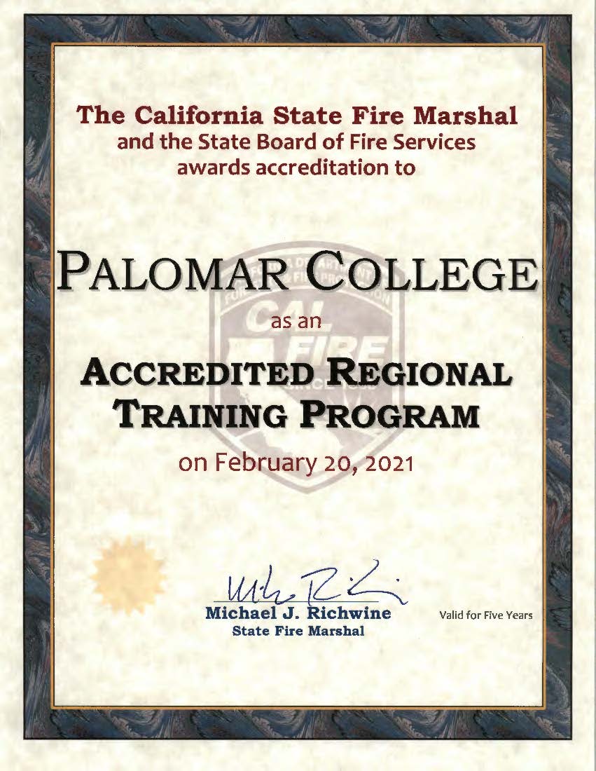 Accreditation – FIRE TECHNOLOGY