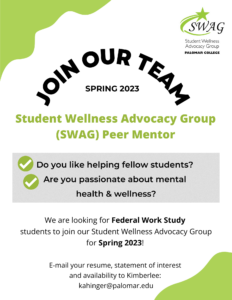 Seeking SWAG Peer Mentors! - Health Promotion