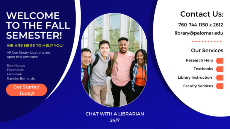 Palomar Library Homepage - Palomar College Library