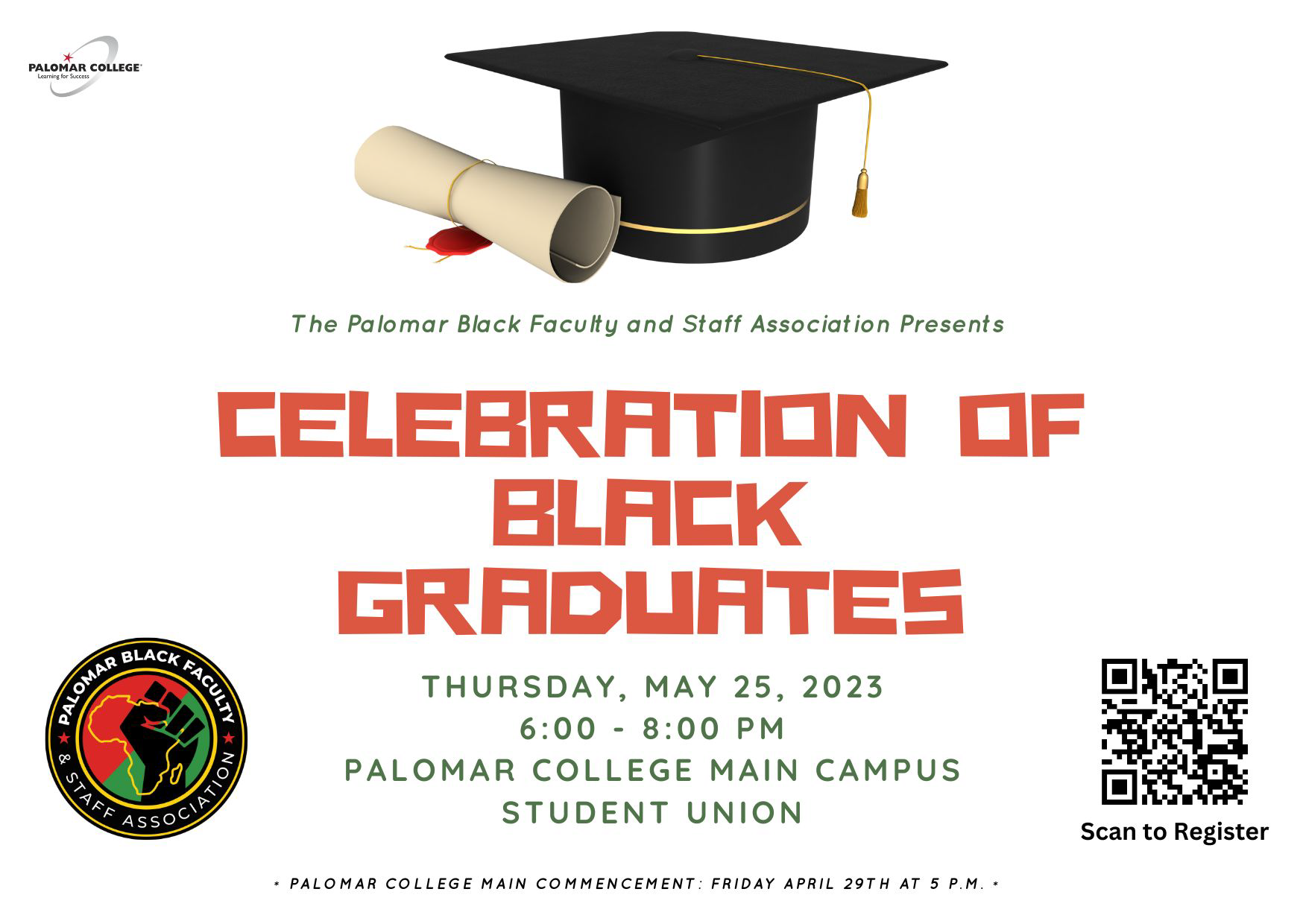 2023 Celebration Of Black Graduates Palomar Black Faculty And Staff