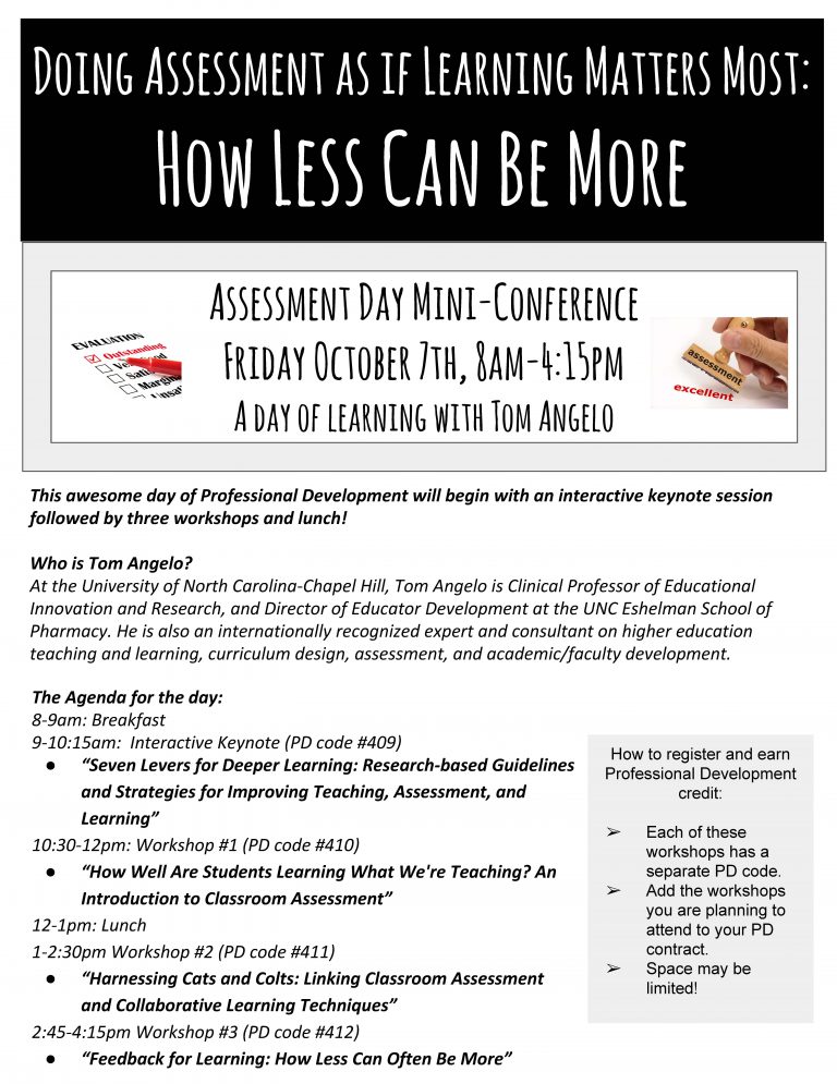 Assessment Day Mini Conference – Palomar College Professional Development