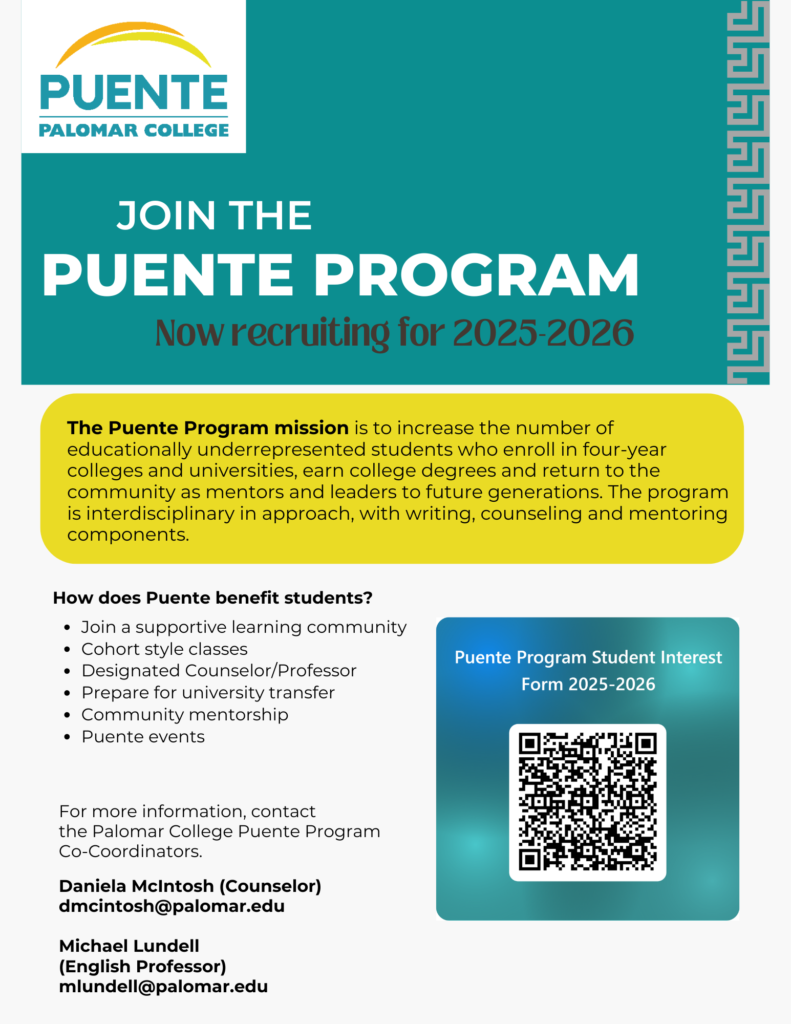 Join the Puente Program – The Puente Project at Palomar College