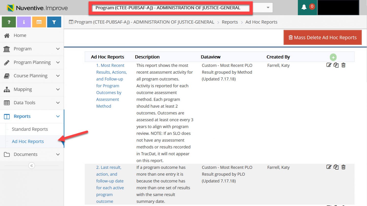 Nuventive Improve – Student Learning Outcomes