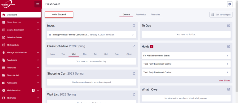 The (NEW) MyPalomar Student Portal - FAQ's - Student Services Division