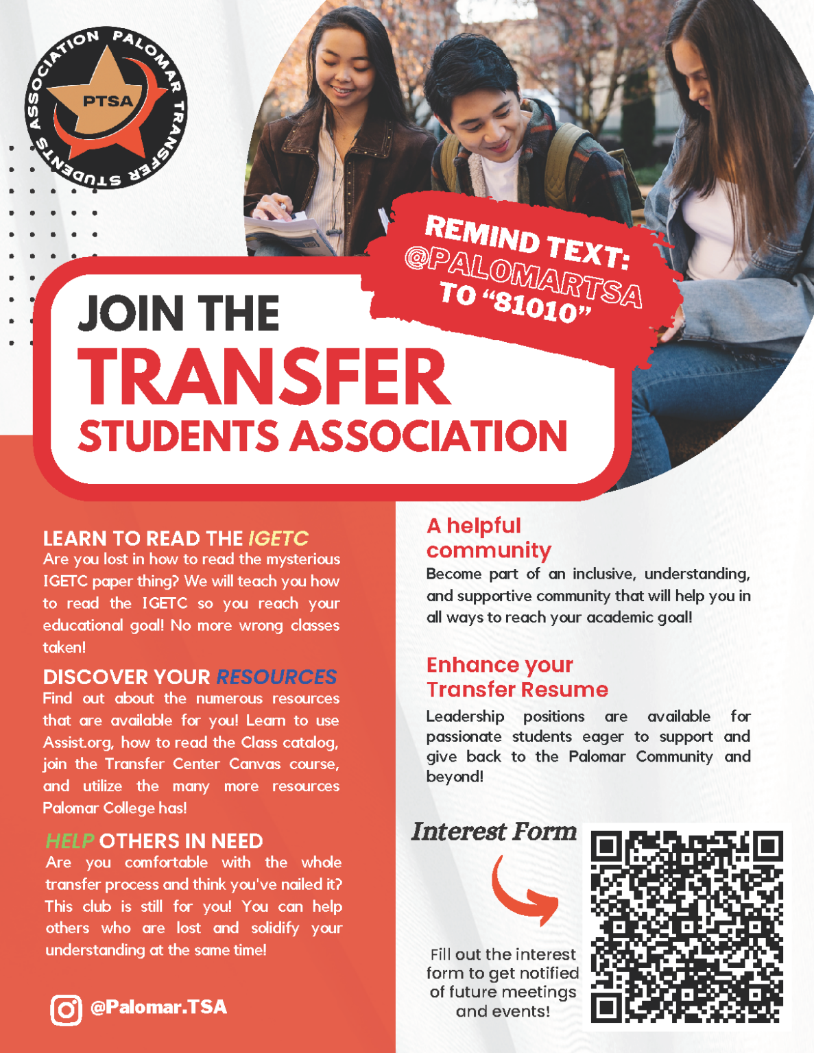 Palomar Transfer Student Association – Transfer Center