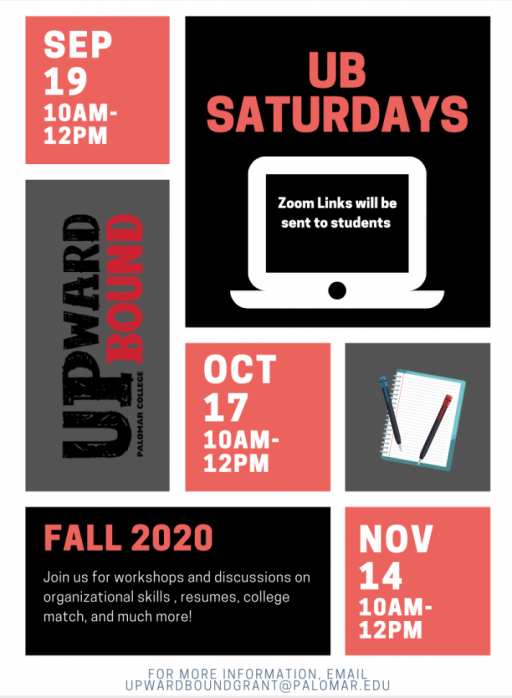 Fall UB Saturday Dates – Upward Bound